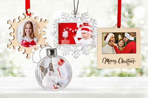 Personalised Christmas Ornament with Photo My Picture UK
